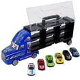 Transport Carrier Truck Toy Car with 6 Die-cast Vehicles Friction ...