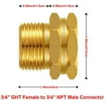 3 Packs 3/4 Inch GHT Female to NPT Male Connector, GHT to Adapter Brass ...