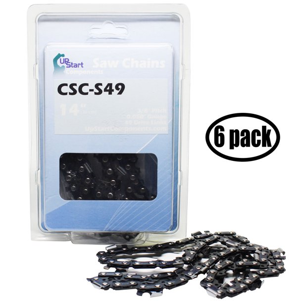 6-Pack 14" Semi Chisel Saw Chain for Poulan PLN3516F Chainsaws - (14 ...
