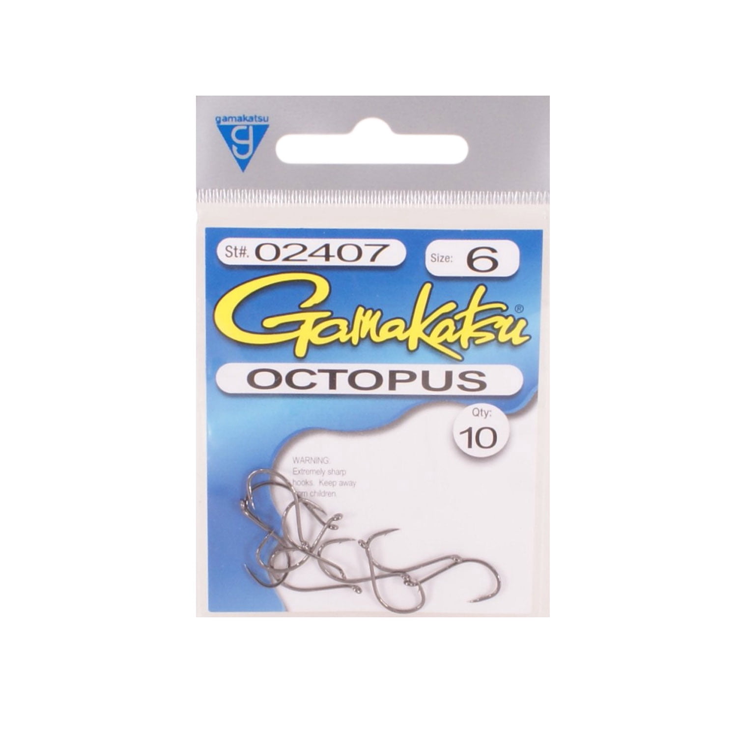Gamakatsu Octopus Black Size 6 10pk - Walmart.com