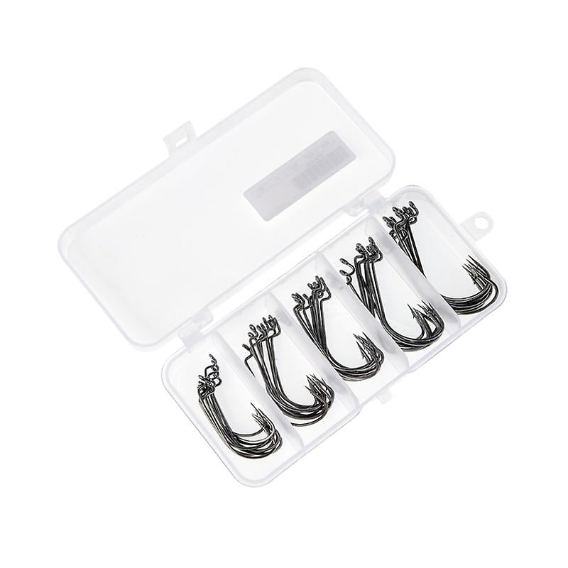 50pcs Offset Hook For Fishing - Walmart.com