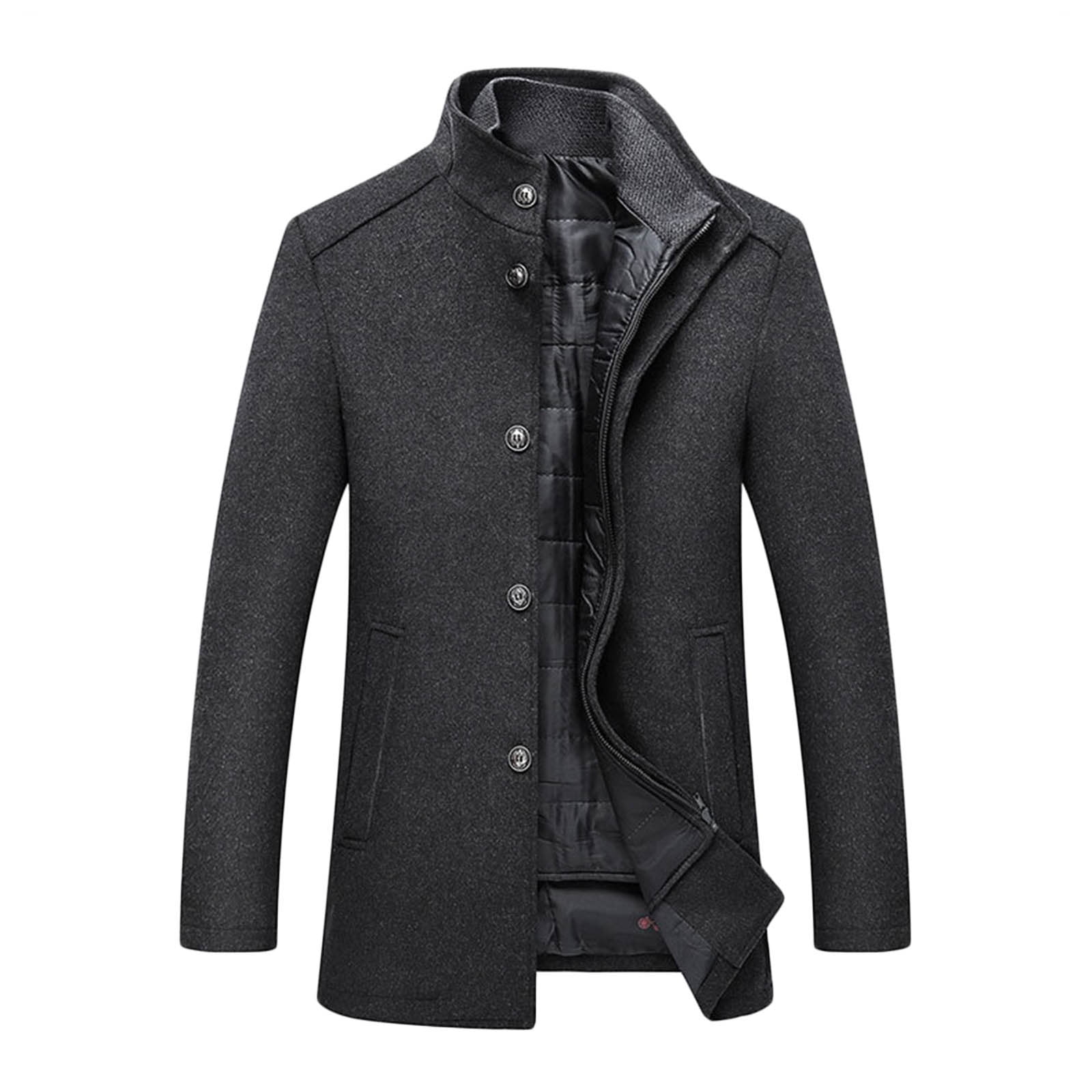 Click here for Unbranded Mens Long Coats  Mens Mid-Length Solid C... prices