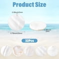 32Pcs Flat Round/Disc Natural Freshwater Shell Pendants Seashell Color ...