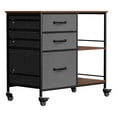 WDZS Mobile File Cabinet, Rolling Printer Stand Chest Storage Cabinet ...