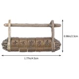 Mixtlocalior Vintage Antique Combination Lock Zinc Alloy Lock Carved ...