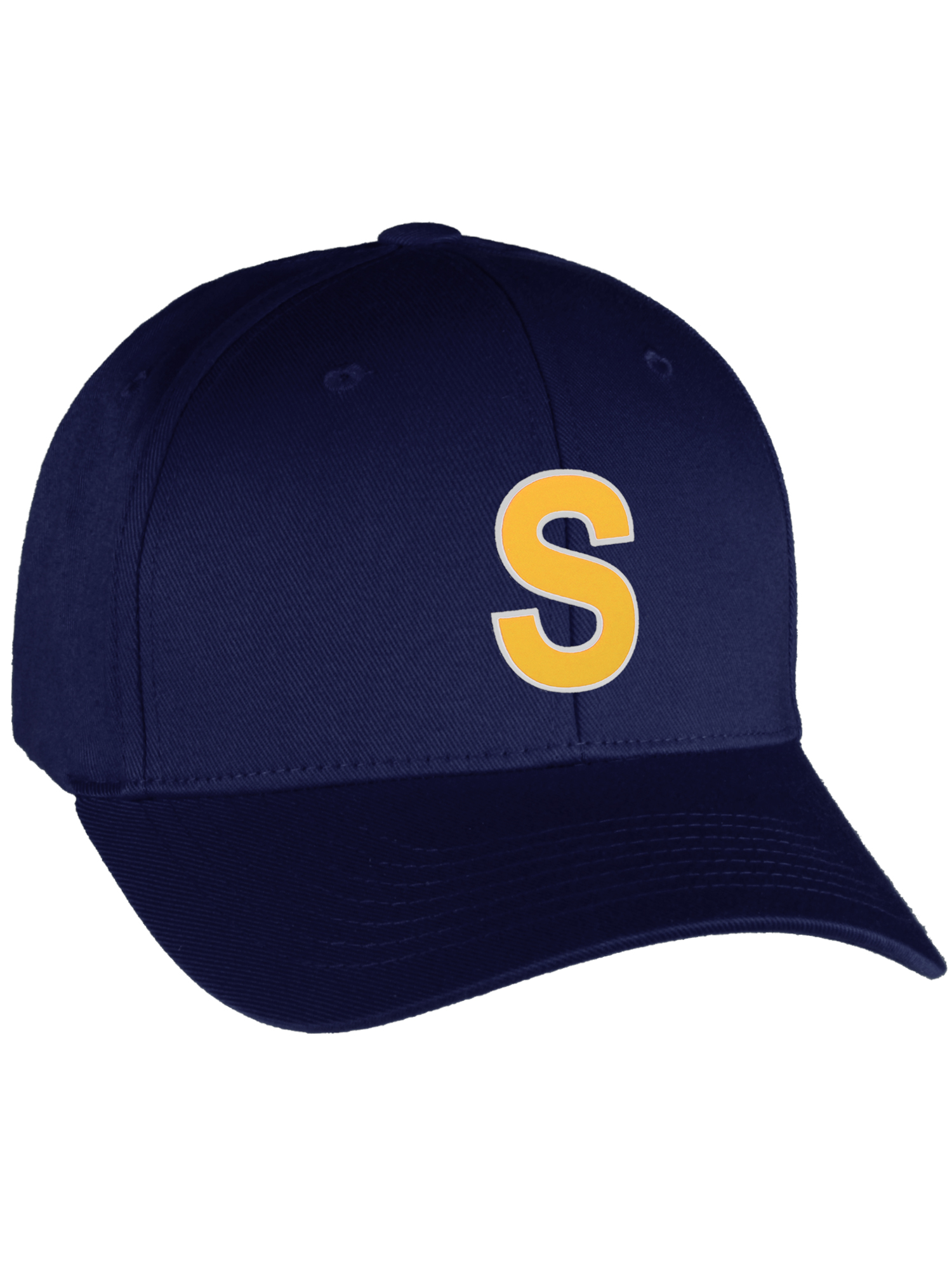 Flexfit Baseball Hat Custom Letter Initials A to Z Curved Bill, Navy ...