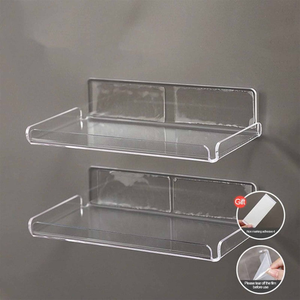 Acrylic Monitors Display Ledges Lightweight Self Adheasive Shelf For ...
