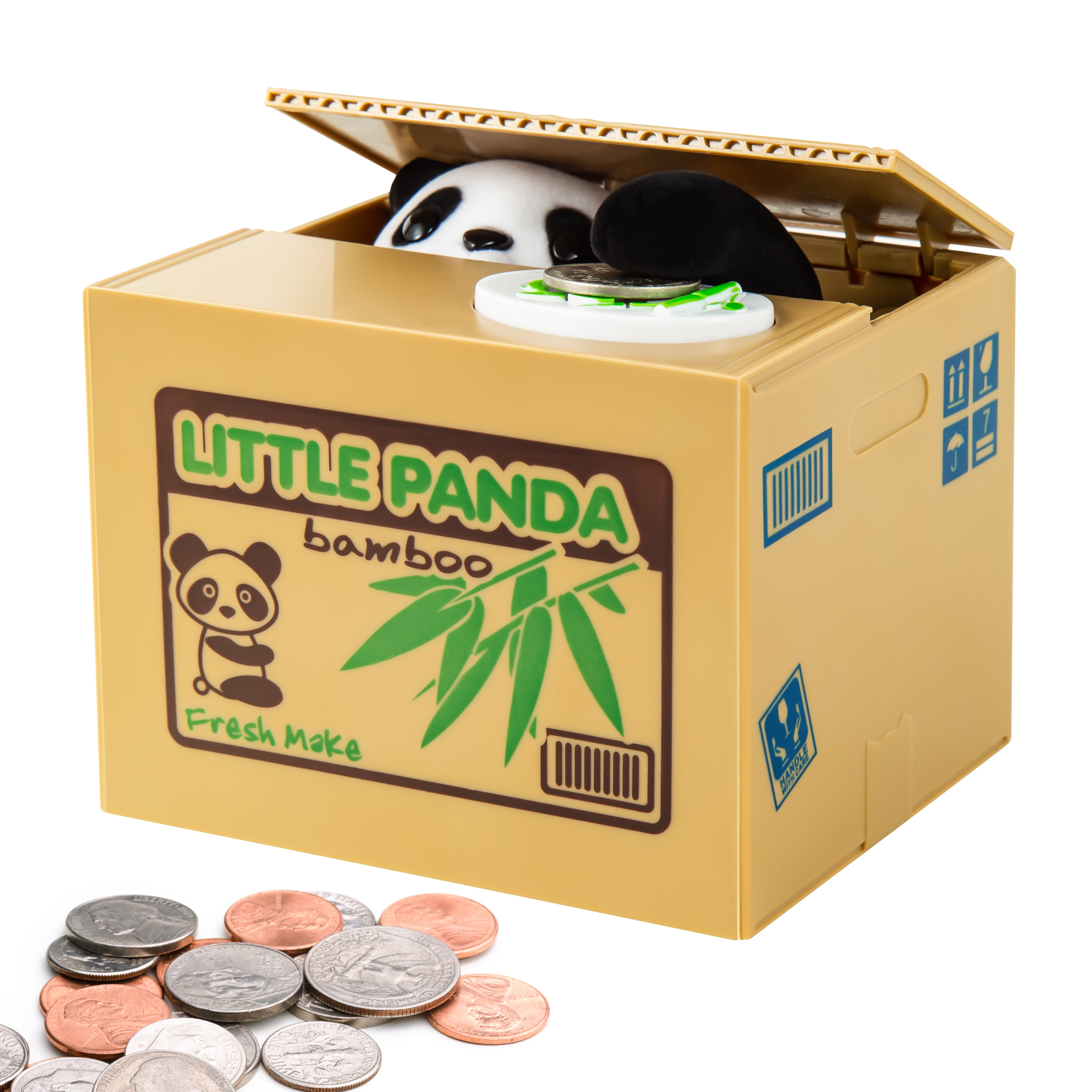 Panda Piggy Bank Saving Box, Automatic Stealing Coin Money, Panda ...
