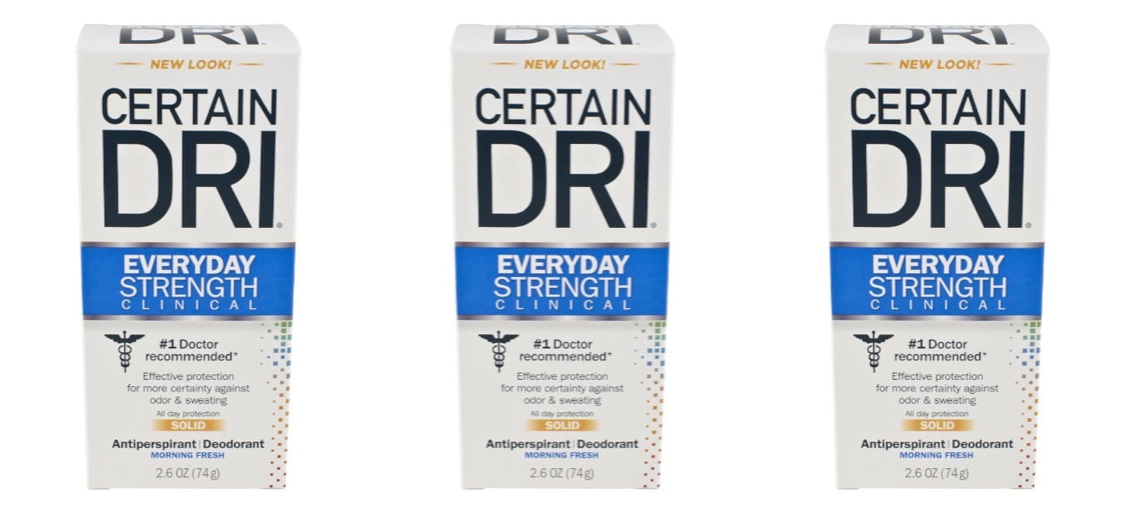 Certain Dri Everyday Strength Clinical Unisex Deodorant Solid, Morning ...