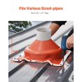 2 Pcs Metal Roof Pipe Flashing Boots Fit 6-3/4" - 14" Pipe High Temp ...