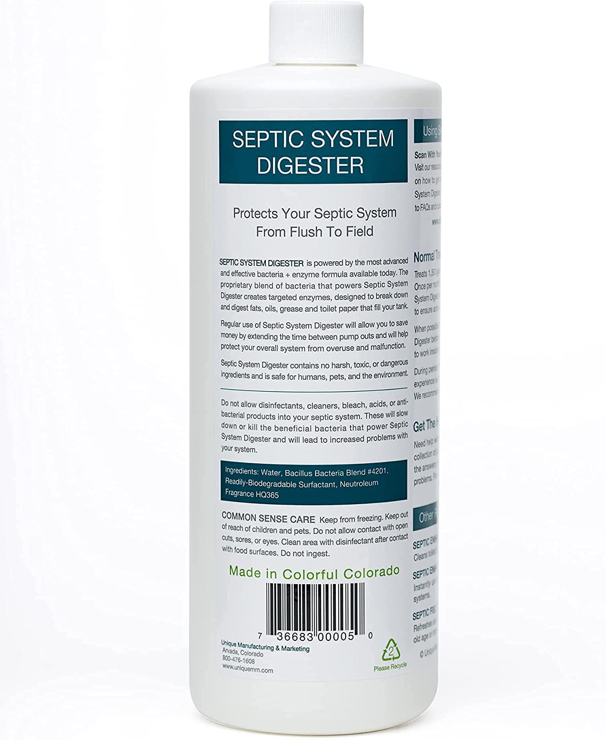 Buy Unique Septic System Digester - 4 Monthly Septic Treatments, 32 oz ...