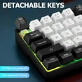 SHIQI-Wired Portable 60% Mechanical Gaming Keyboard,RGB LED Backlit ...