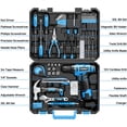 Tool Set, 149-Piece Home Drill Set with 12V Blue Cordless Drill ...