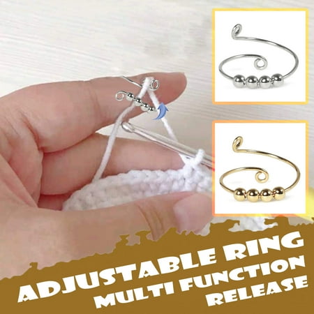 Daisyyozoid Wholesale Single Coil Spiral, Beads Rotate Freely,Adjustable Knitting Loop Crochet ...