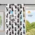 Black Cat and Bowtie White Pattern Blackout Curtains,Triple Weaved ...