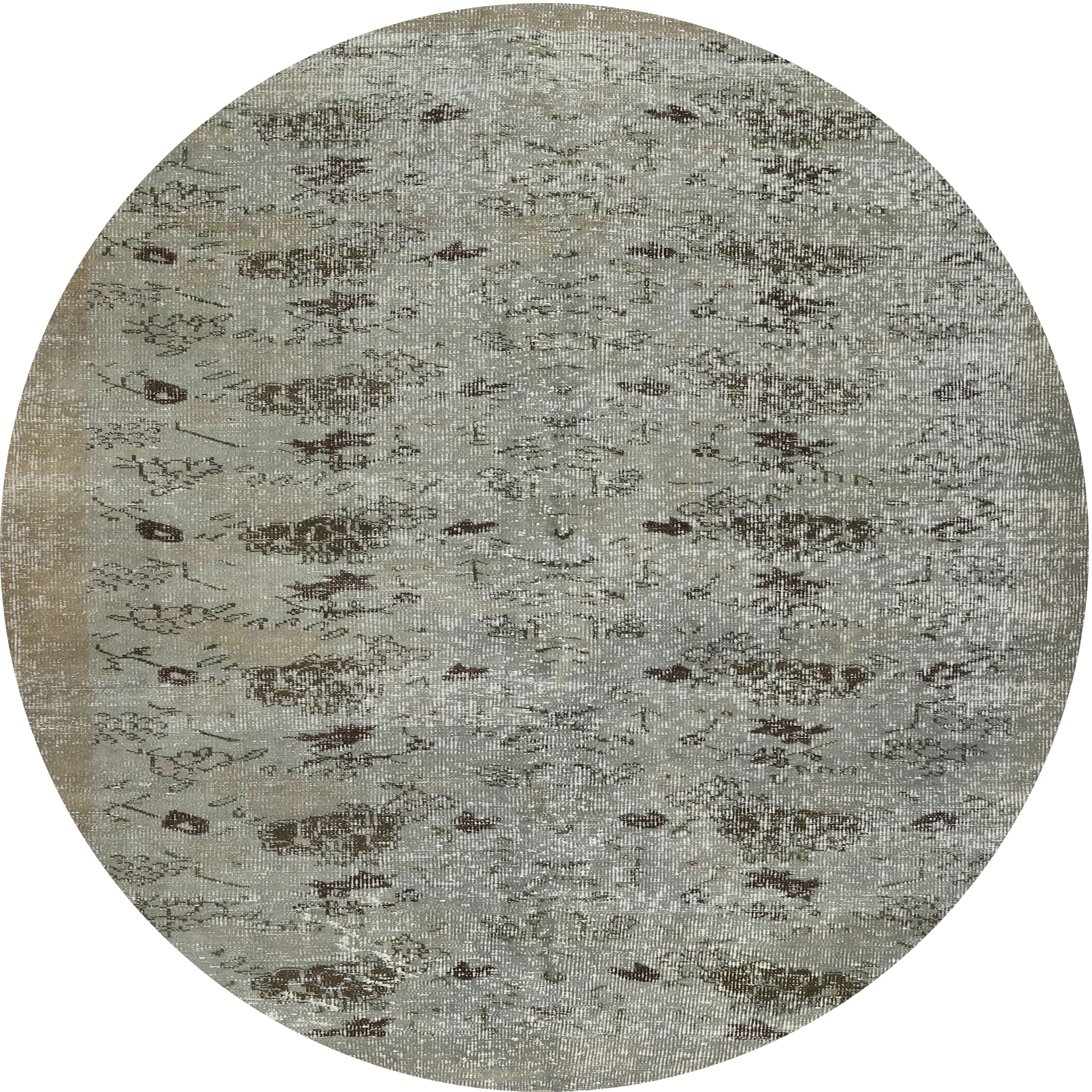 Ahgly Company Indoor Round Contemporary Sage Green Abstract Area Rugs ...