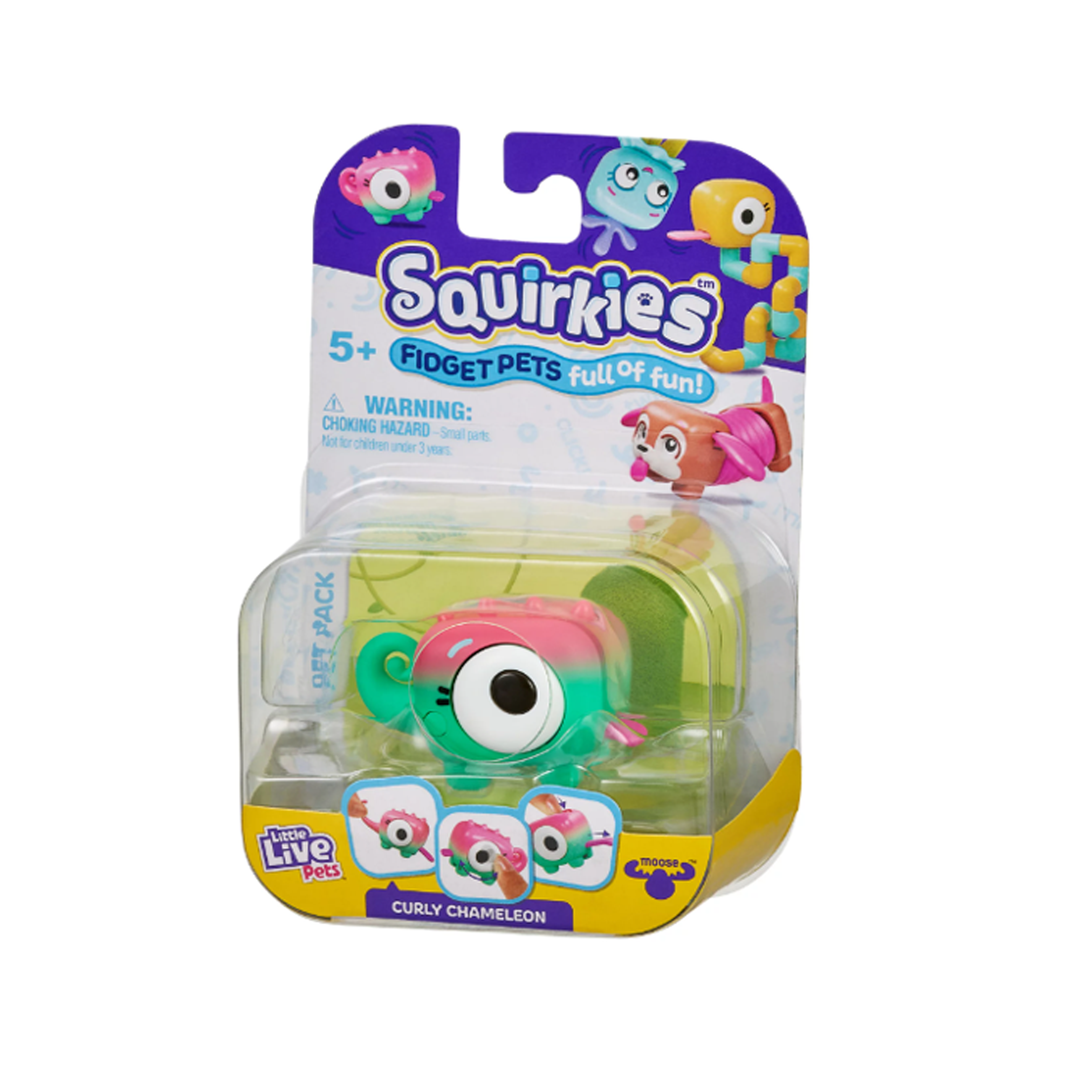 Little Live Pets, Squirkies, Interactive Fidget Toys - Curly Chameleon ...