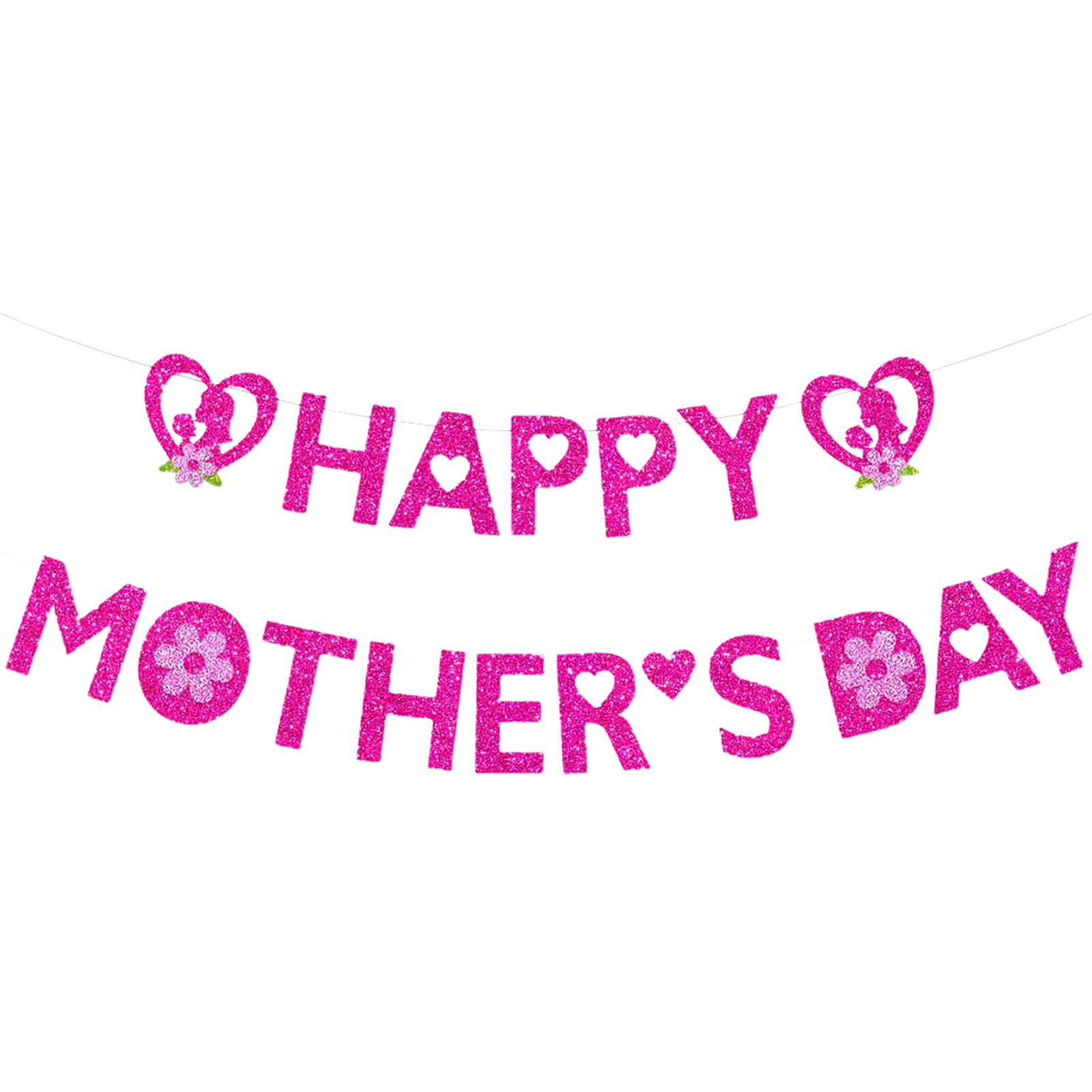 Happy Mothers Day Party Banner - Delicate Reusable Paper Art Happy ...