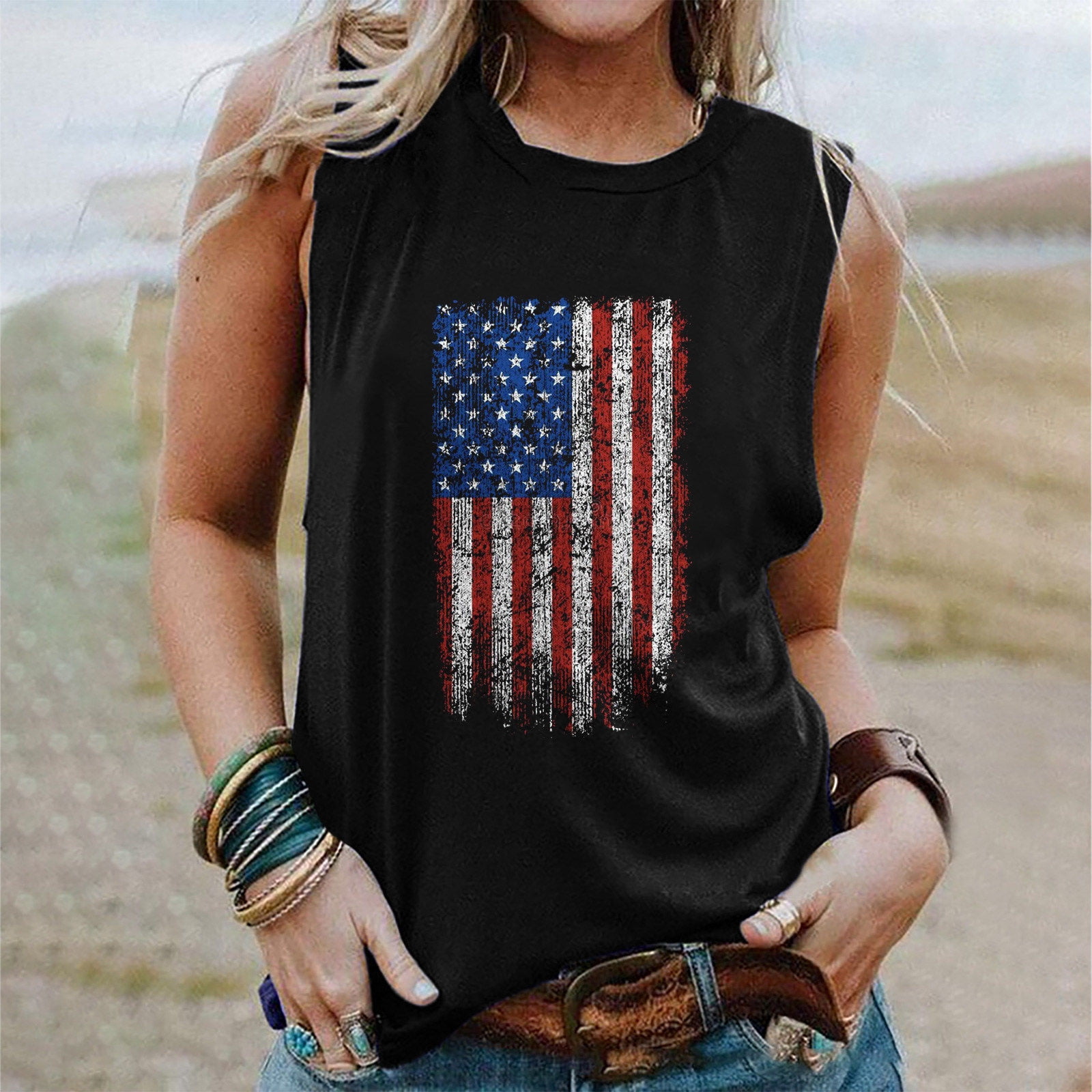 American Flag Tank Tops For Women