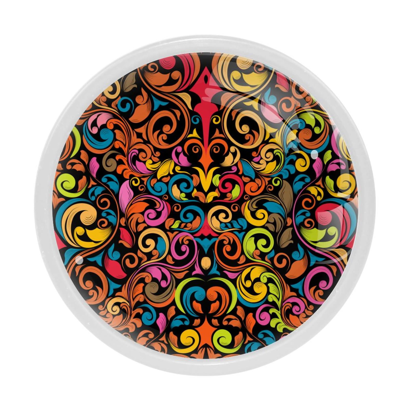 4 Pcs Art Texture Knobs for Kitchen Cabinet Cupboard Dresser Bookcase ...