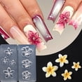 ANXPTIME 10PCS Silicone Nail Art Moulds Flower Nail Art Template Moulds ...