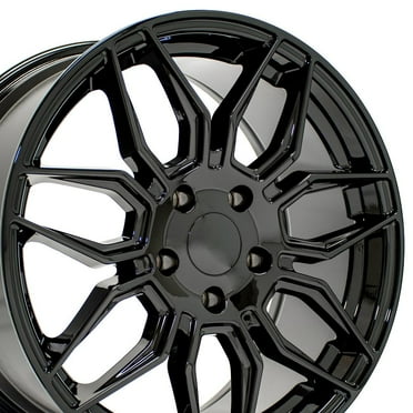 17x11/17x9.5 Wheels Fit Corvette, Camaro - ZR1 Style Black Rims ...