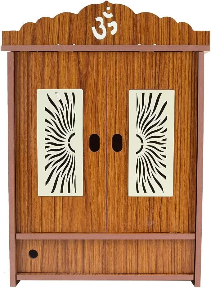 MDF board Wooden Mandir For Home And Office / Wall Hanging And Table ...
