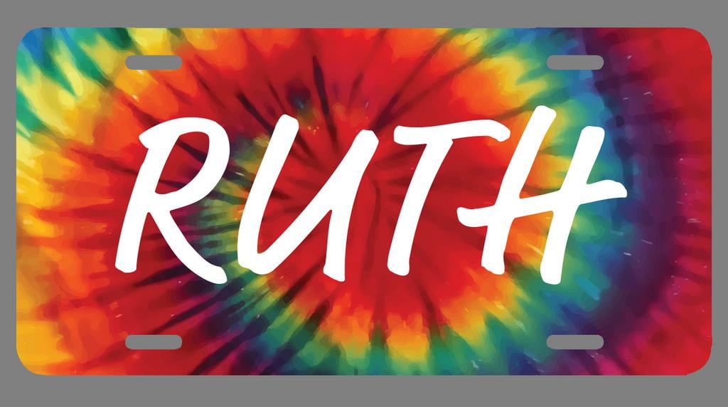 Ruth Name Tie Dye Style License Plate Tag Vanity Novelty Metal | UV ...