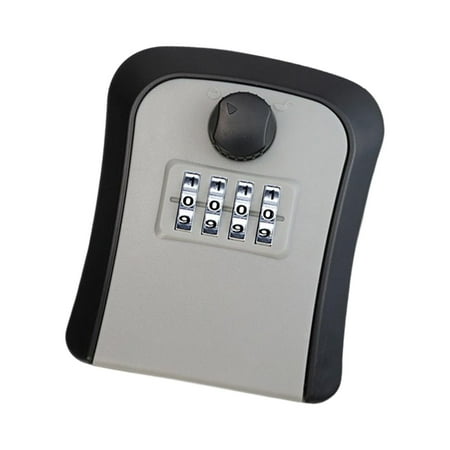 Outdoor Key Storage Lock Box Password Key Storage Case Wall Mounted 4 ...