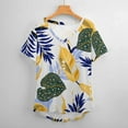Green Hycomb Pattern Womens T Shirt New Fashion Printed Zipper V Neck
