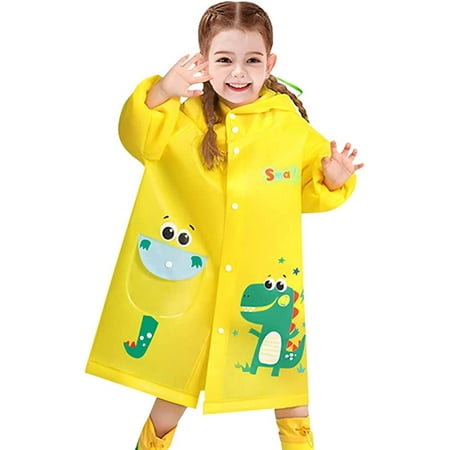 Kids Raincoats, Waterproof Rainsuit 3D Cartoon Rain Jacket Toddler Rainwear Poncho for Girls ...