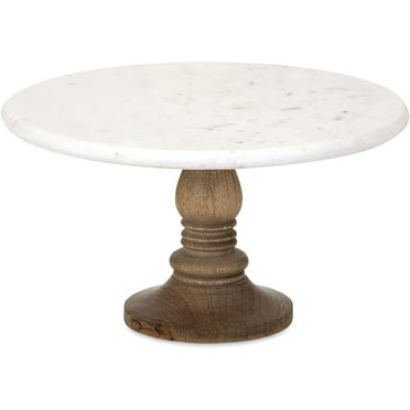 A&B Home Wooden Table Top Plate Stand - 11" - Natural, Distressed Cream ...