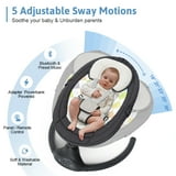 Newborn Electric Baby Swing, Bluetooth Music Bouncer Rocker with 5 ...