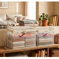 Large Clear Textbooks & Comic Books Storage Box, Stackable Foldable ...
