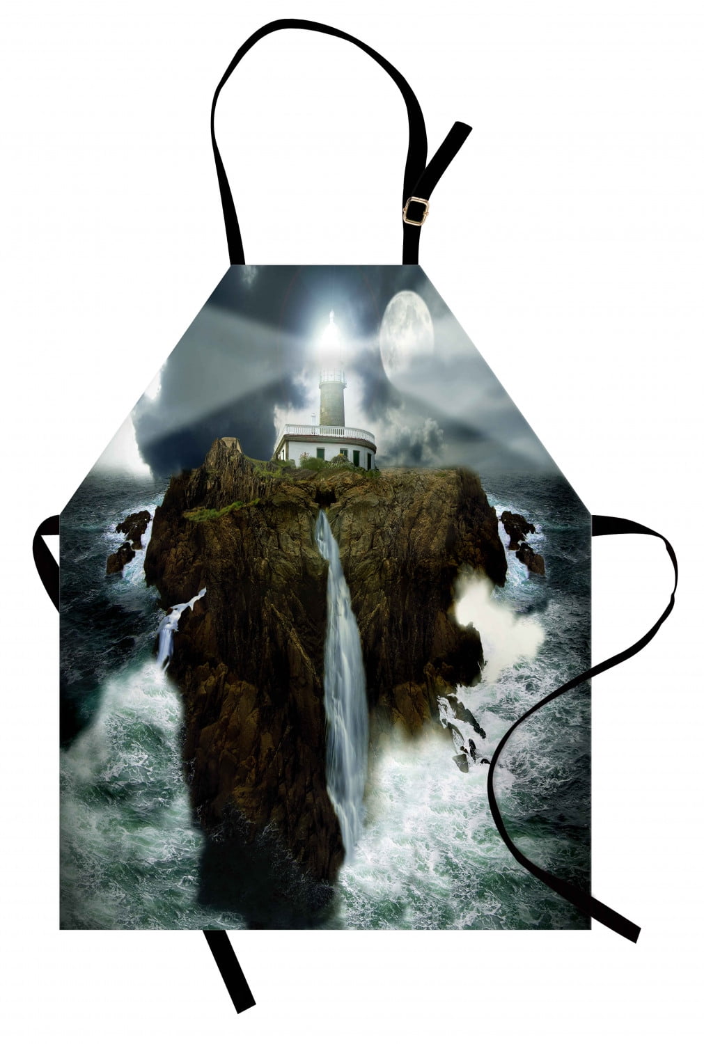 Lighthouse Apron Island with Lighthouse Rocks Stormy Sea Crashing Waves ...