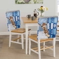 Chair Covers Set of 4 Bathing Giraffe Chair Slipcover Protector Stretch ...