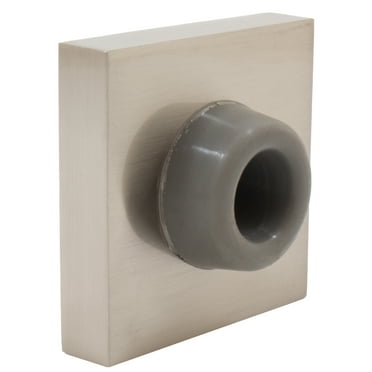 Contemporary Square Wall Door Stop, 2-1/4 Inches, Matte Black by Stone ...