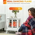 HOMCOM Indoor Electric Fireplace Heater, 1400W, Freestanding Stove with ...