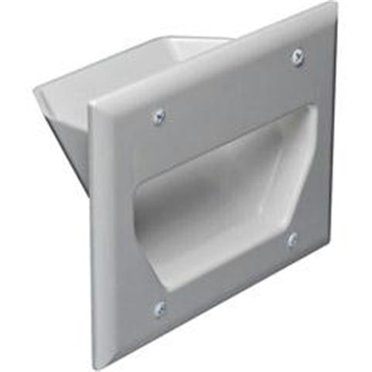 Datacomm Recessed Low Voltage Faceplate - 1-gang - White - Walmart.com