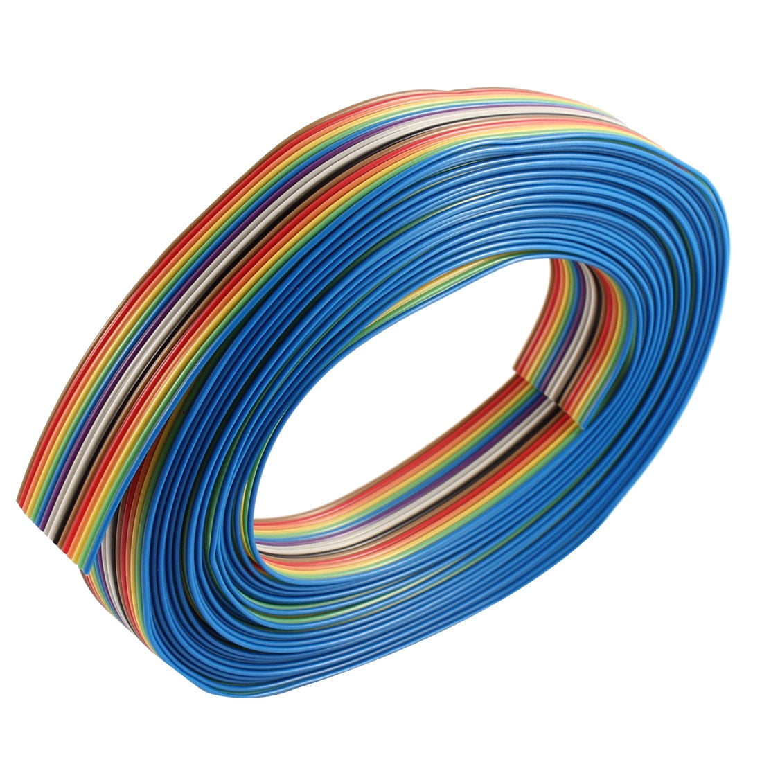 Unique Bargains 7M 16 Pin Rainbow Color Flat Ribbon Cable IDC Wire 1 ...