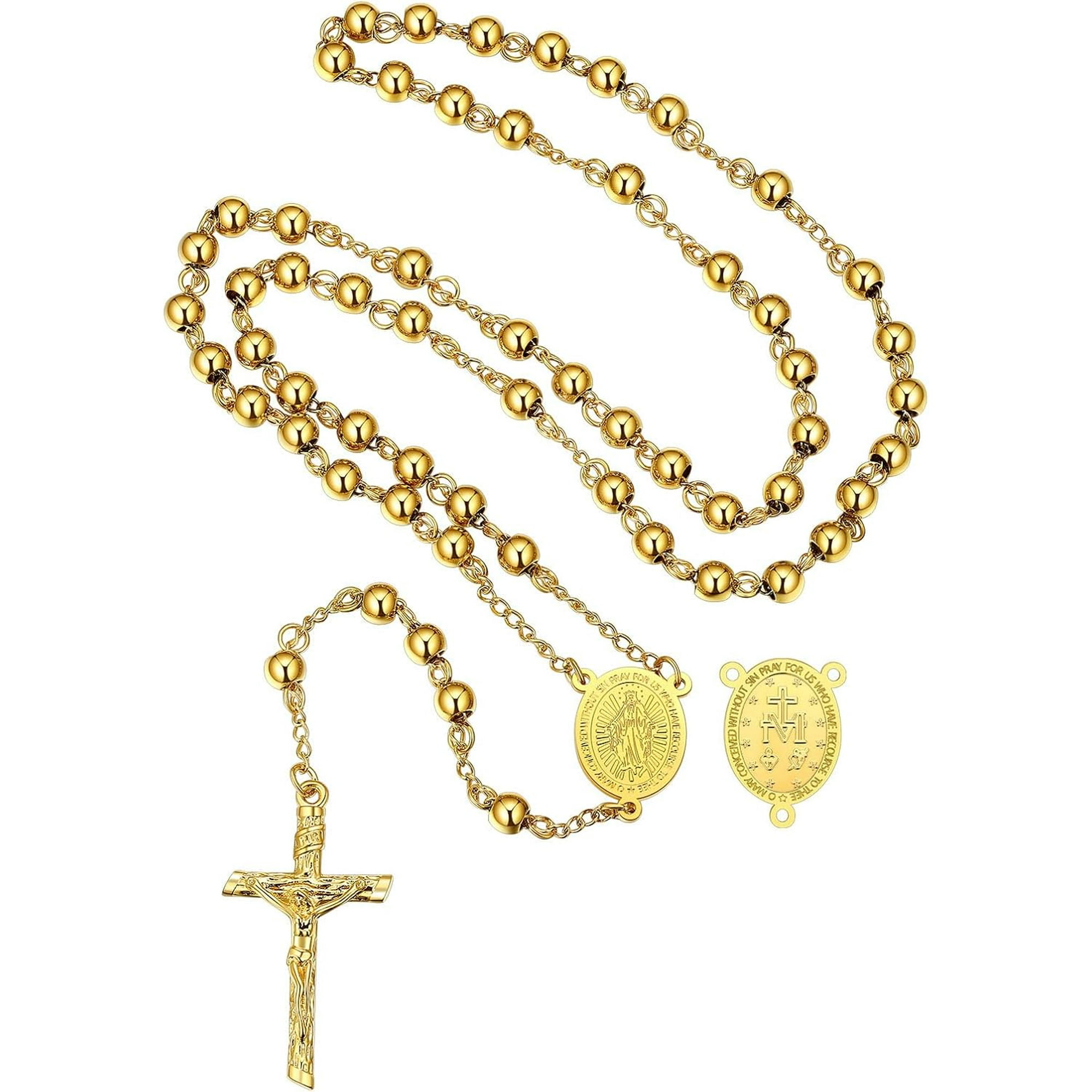 Click here for Salafire Christian Rosary Bead Cross Necklace For... prices