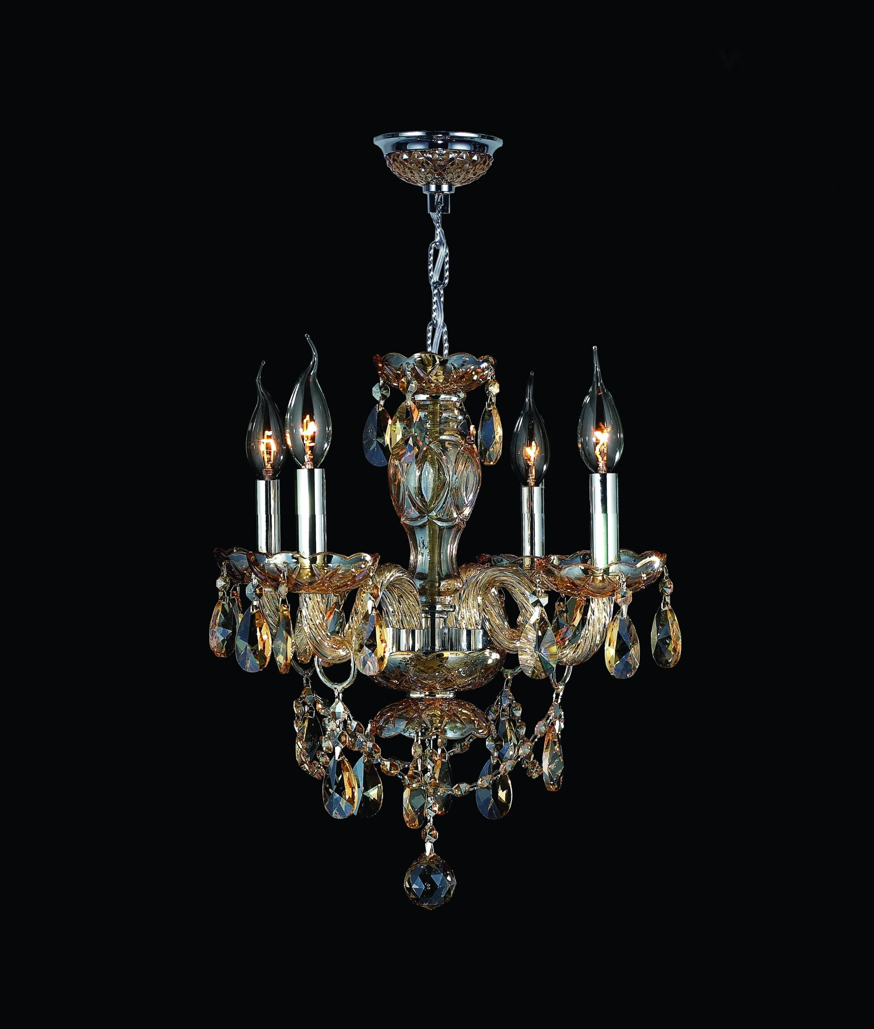 Worldwide Lighting W83103C17-AM Chrome Provence 4 Light 1 Tier 17 ...