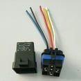 WHAMVOX 12V 40A 5 Pin Waterproof Relay Socket Base Holder with Wire ...
