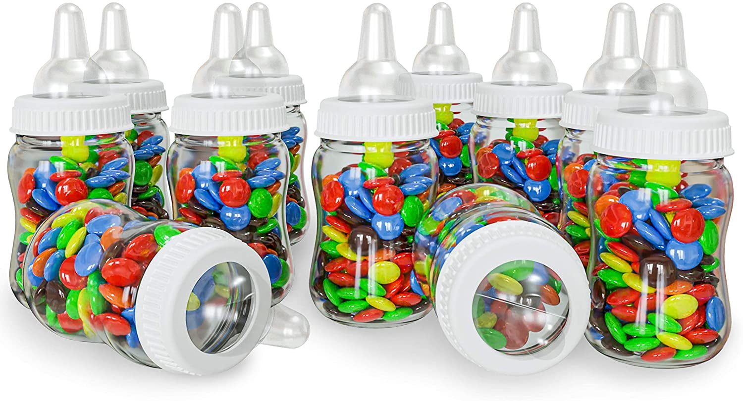 12pcs Fillable Candy Bottle for Baby Shower | Feeder Style Mini Bottle ...