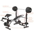 Adjustable Weight Bench Olympic Foldable Workout Bench Set with Barbell ...
