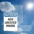AED Located Inside OSHA Notice Aluminum Sign 24 Inch x 18 Inch - 5 Pack ...