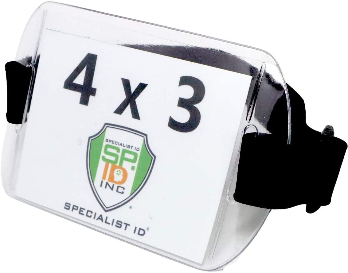 Armband Badge Holder - Large 4x3 Arm Band Horizontal - Adjustable Strap ...