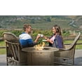 Fire Sense Thatcher Woodgrain Aluminum Convertible Gas Fire Pit Table ...