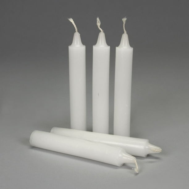 White Candle, Pack Of 5, Paraffin Candles, Size 5 X 3/4" - Walmart.com