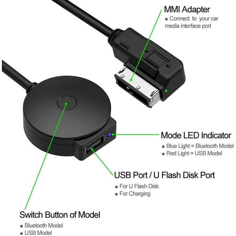 Yoosen Bluetooth Adapter Cable for Mercedes Benz Media Inerface MMI System Pair USB Android iPhone iPad iPod Touch Smartphone etc